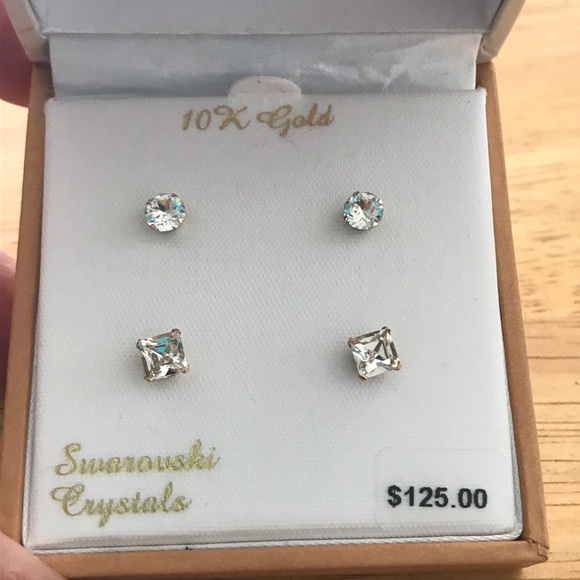 Gold n Ice | Jewelry | Goldnice K Gold Swarovski Crystal Earrings ...